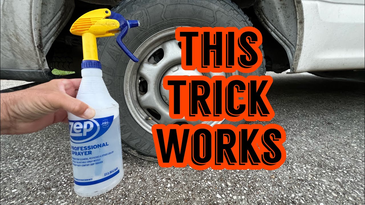 How to find a leak in your tire - YouTube