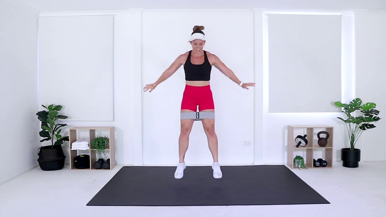 Band Double Pulse Jump Squat - YouTube