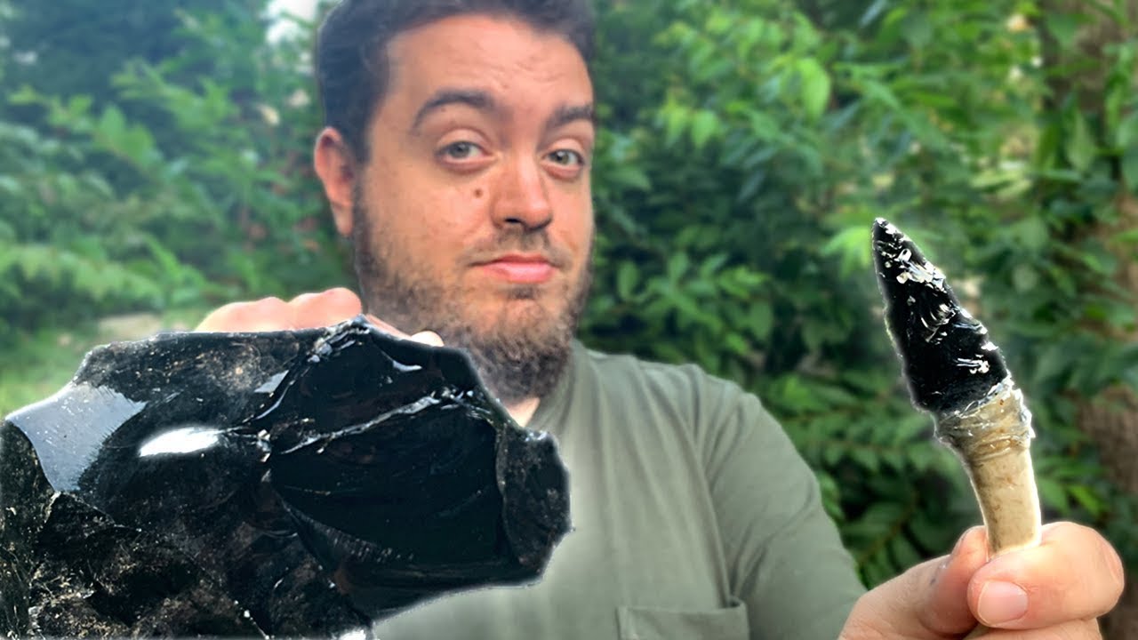 How To Make An Obsidian Knife - YouTube