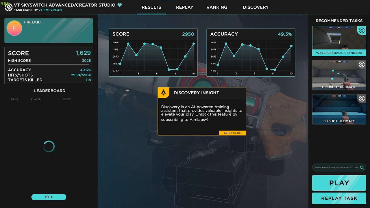 AimLab - Skyswitch Advanced - 2950 - Grandmaster rank - YouTube
