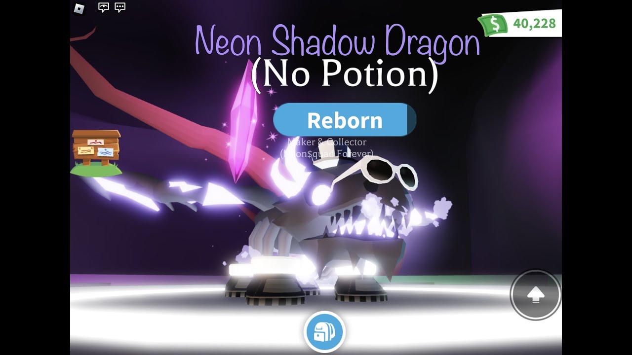 Making a no potion Neon Shadow Dragon! 💜🤍 - YouTube