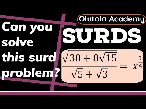 Solving Surds with equations - Question 3 #Surds #surdsandindices - YouTube