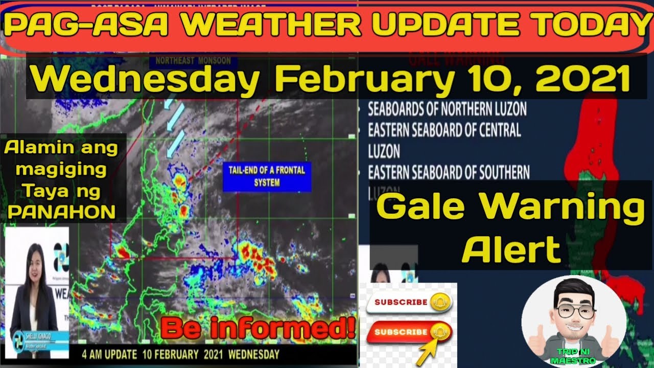 DOST PAG-ASA WEATHER UPDATE TODAY- WEDNESDAY FEBRUARY 10, 2021 - YouTube