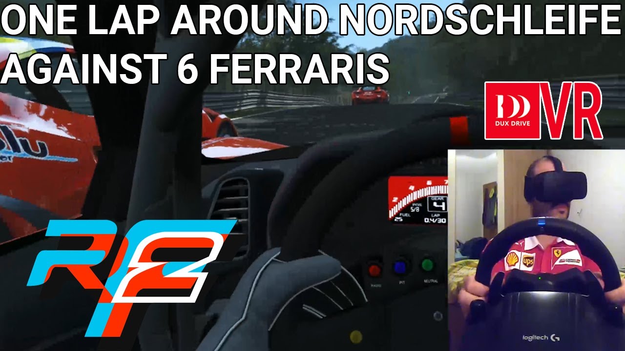 rFactor2 VR | Ferrari 854 GT3 1 Lap around Nordschleife against 6 alike ...