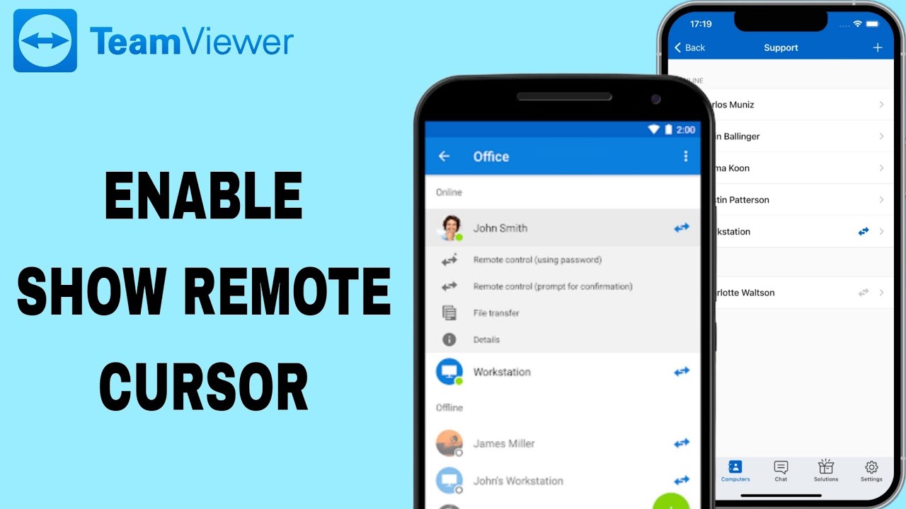 How To Enable Show Remote Cursor On TeamViewer App - YouTube