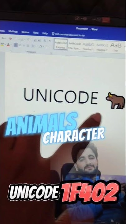 How to use Unicode in Doc file to add animals character manually. # ...