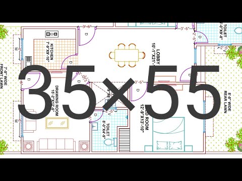 35*55 House plan - YouTube