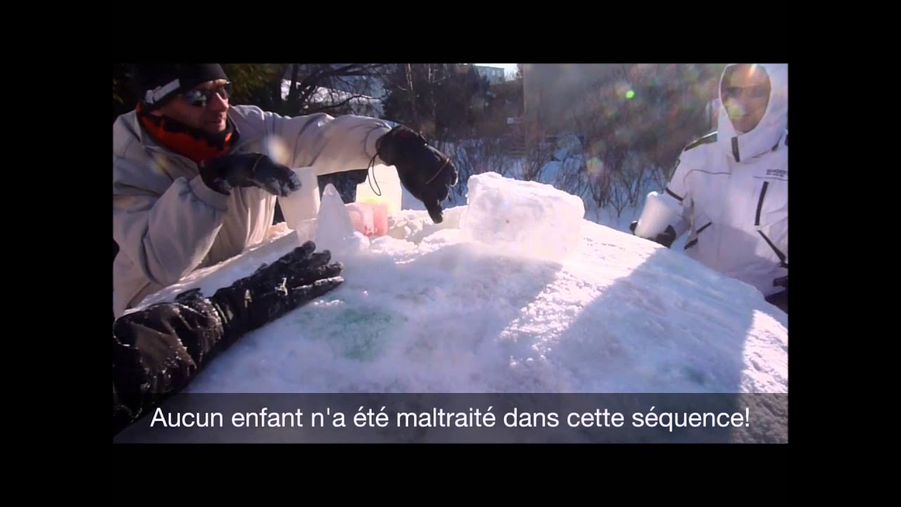 Construction de l'igloo - la technique - YouTube