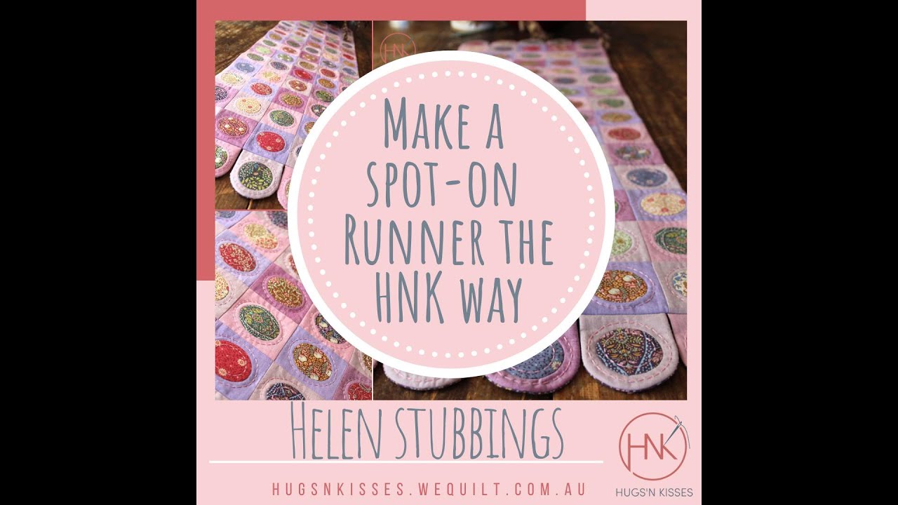 Spot on table runner tutorial | fusible grid, appliqué & spot-on ...