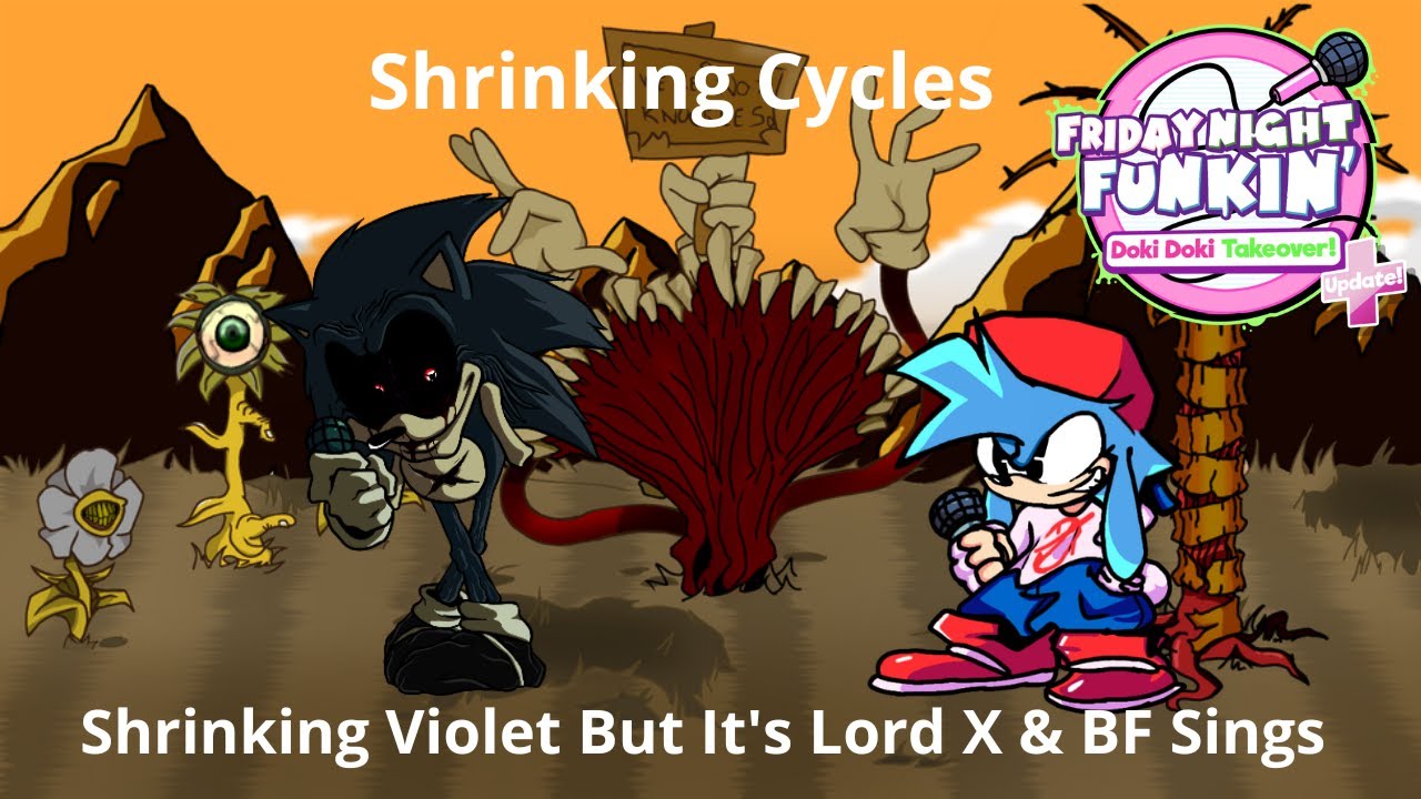 FNF | Shrinking Cycles | Shrinking Violet But It's Lord X and BF Sings ...