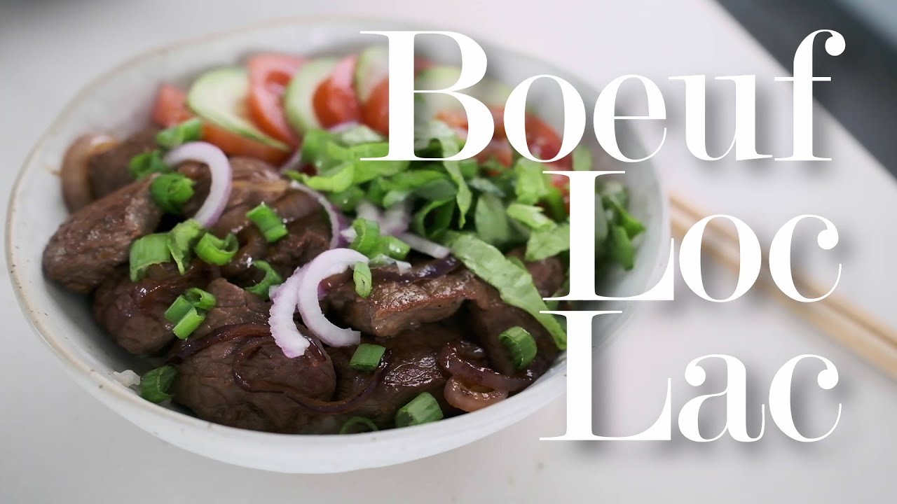 Bœuf Loc Lac | Bœuf caramélisé et sauté | riz à la tomate | Salade ...