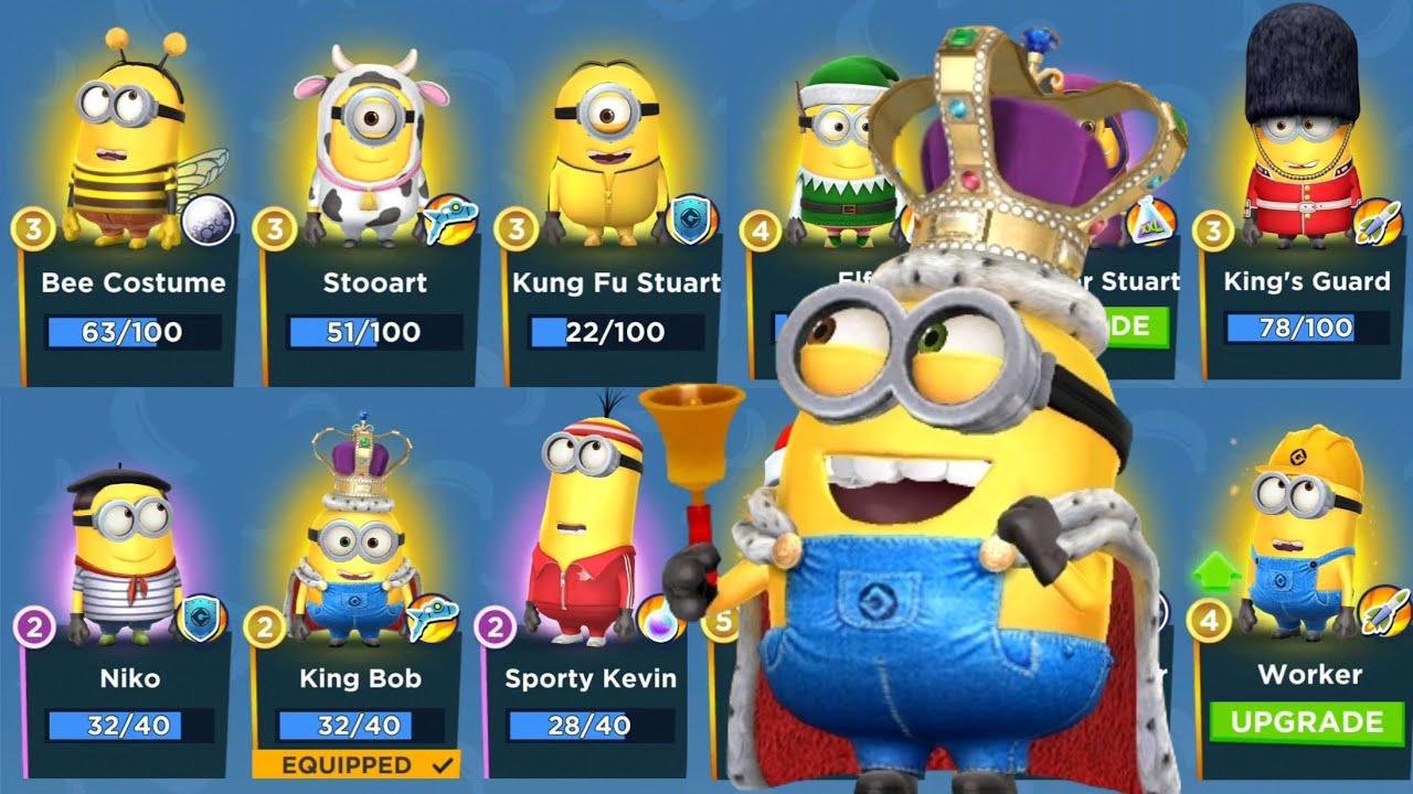 Minion Rush My Full Collection Minions all Costumes unlocked gameplay ...