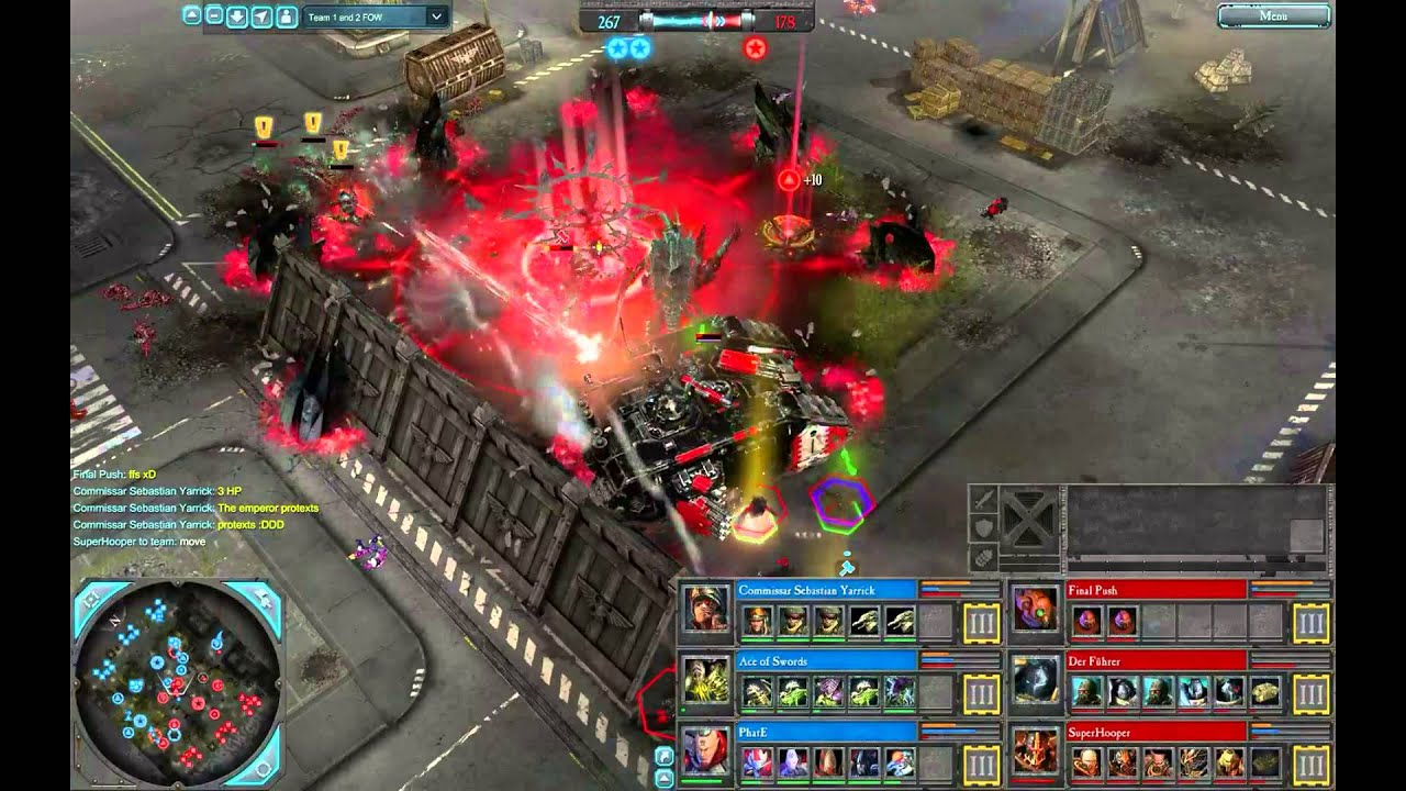 Dawn of War 2 - 3v3 | Yarrick + Phate + Ace of Swords [vs] Final Push ...