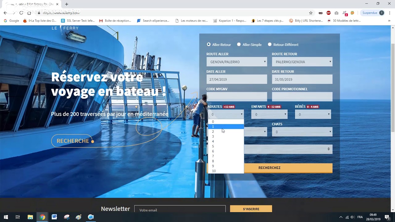 Le Ferry Réservation Billet Bateau - YouTube