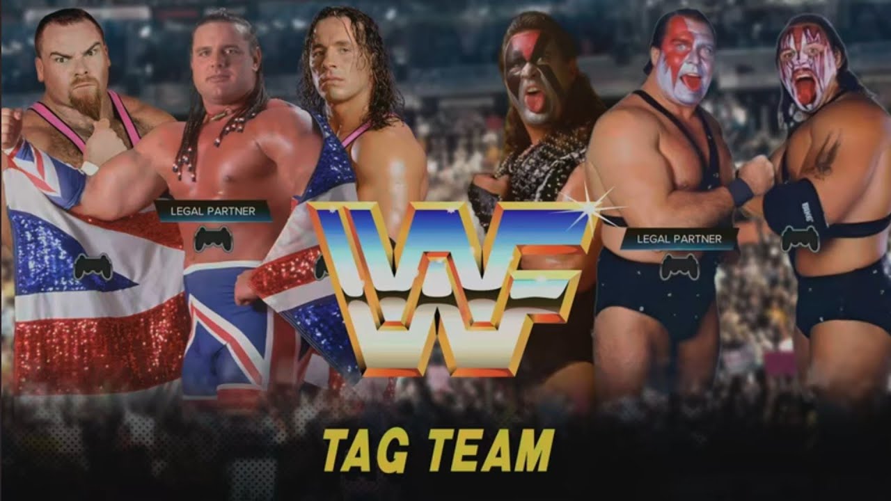 WWE2K24 PS5 (WWF Era) - The Hart Foundation with British Bulldog Vs ...