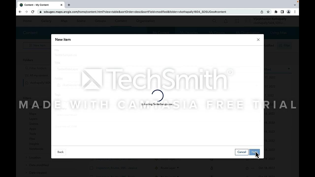 How to Create a Hosted Layer from CSV in ArcGIS - YouTube