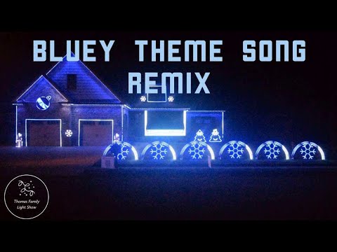 Bluey Theme Song Remix | Christmas Lights | Pixels - YouTube
