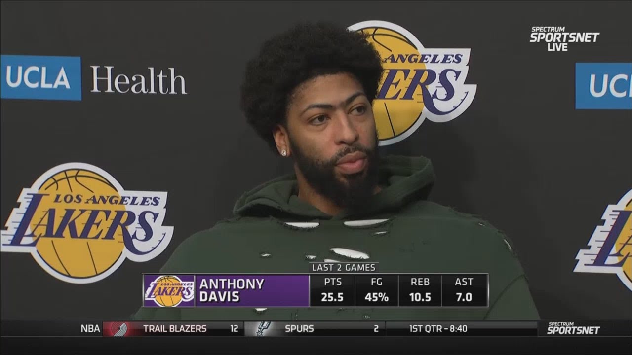 Anthony Davis Postgame Interview | Los Angeles Lakers lose to Denver ...