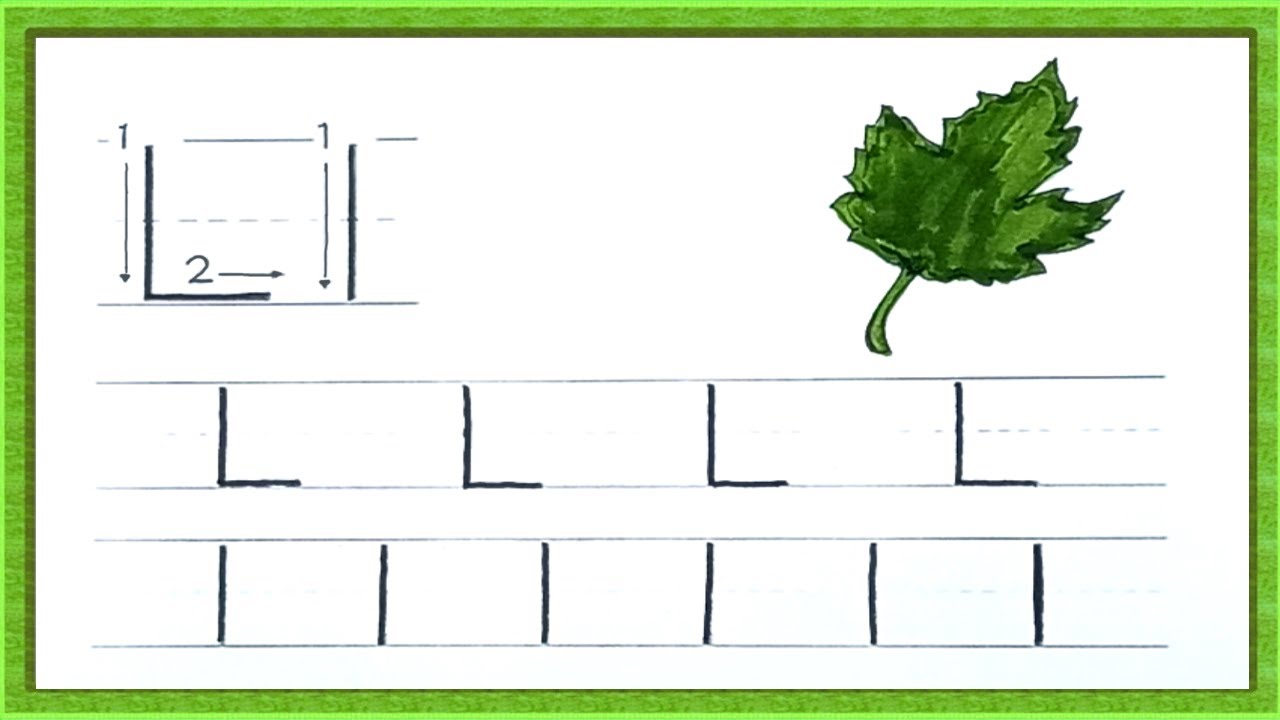 Tracing | Tracing Letter L | Practice Writing Letter L | Tracing ...