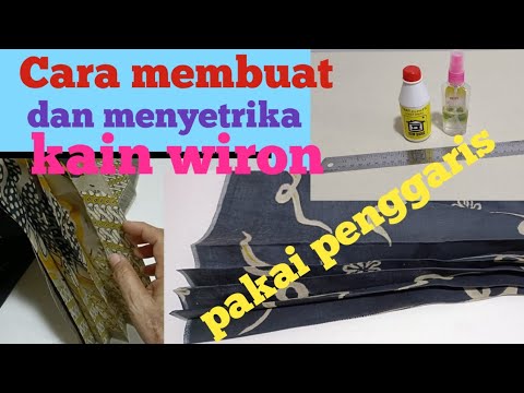 Cara membuat dan menyetrika kain wiron | Cara membuat lipatan wiron ...