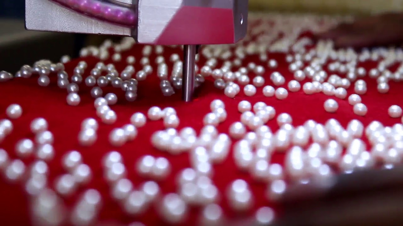 Pearl Attaching Machine - YouTube