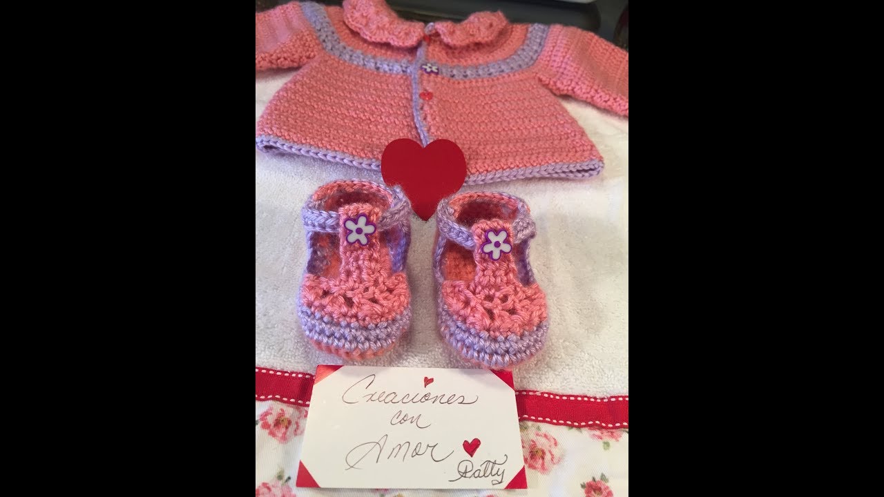 Zapatitos Tejidos a crochet, para bebes de 0 a 3 meses//crochet booties ...