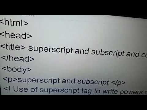 Super script and sub script tag including comment tag of HTML class X ...