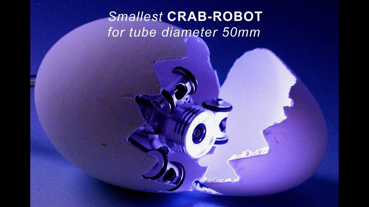 Smallest pipe crawler - YouTube