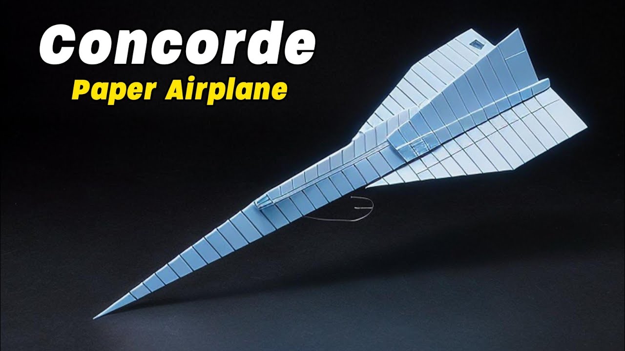 how to make a paper airplane concorde - YouTube