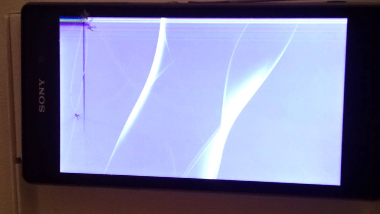 Sony Xperia Z1 cracked screen damage - YouTube