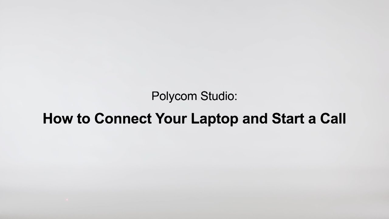 How To Connect Your Laptop And Start A Call - Poly Studio USB - Español ...