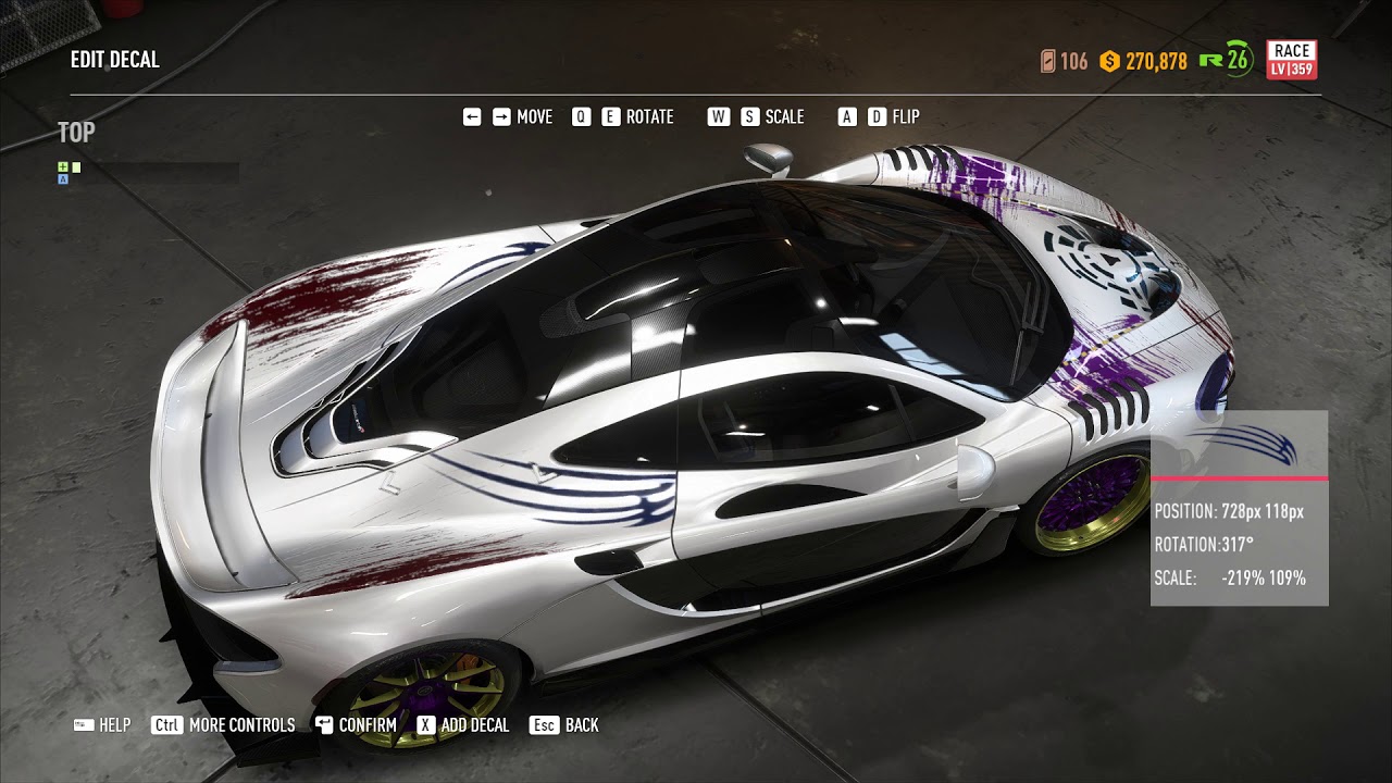 Need For Speed Payback | McLaren P1 Custom Vinyl [1080p60fps] - YouTube