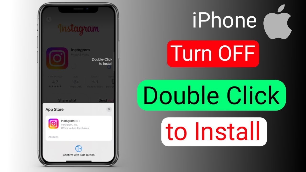 how to turn off double click to app install in iPhone - YouTube