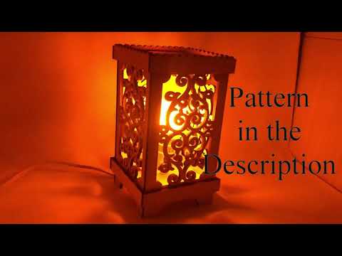 Flame Lamp Scroll Saw or Laser Pattern. - YouTube