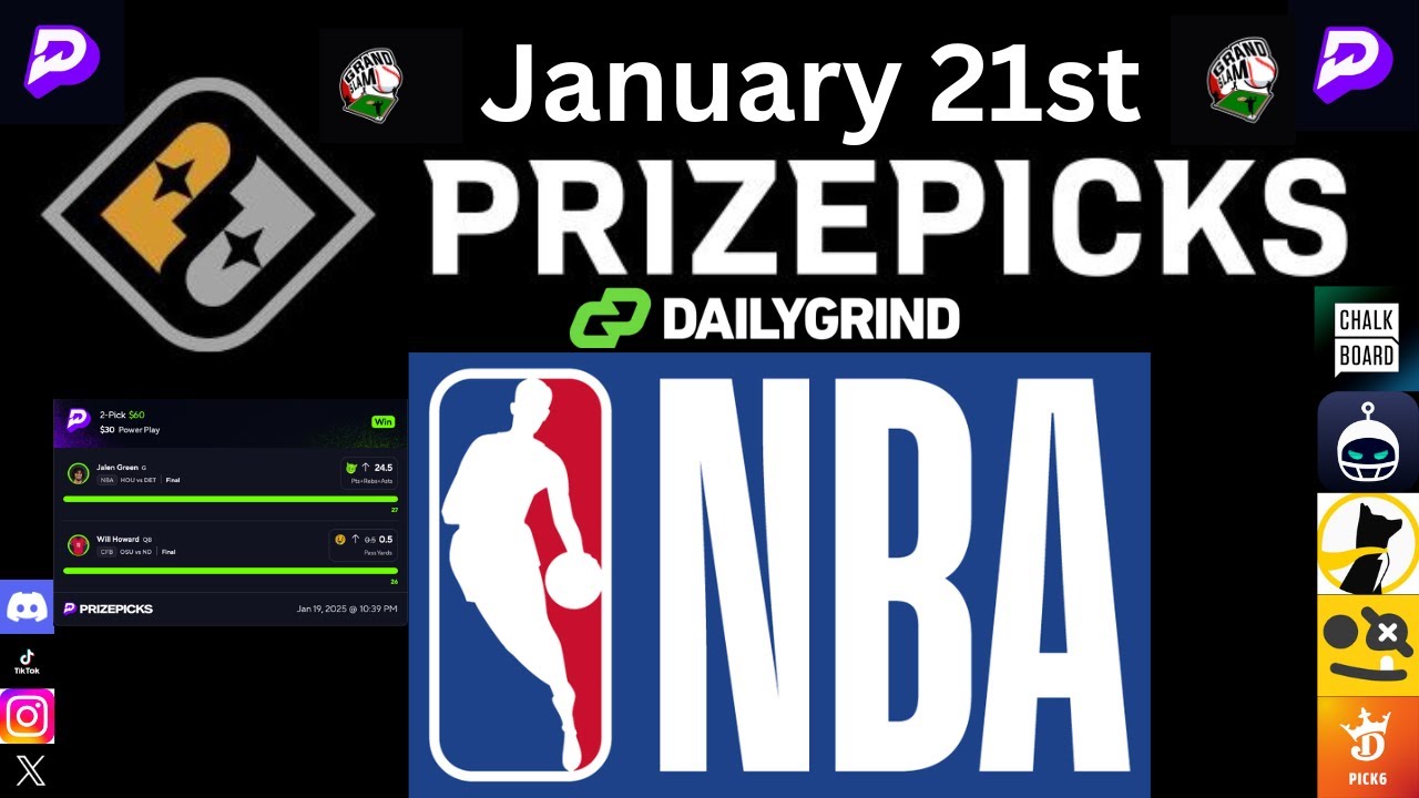 Prize Picks Props NBA Jan 21st - YouTube