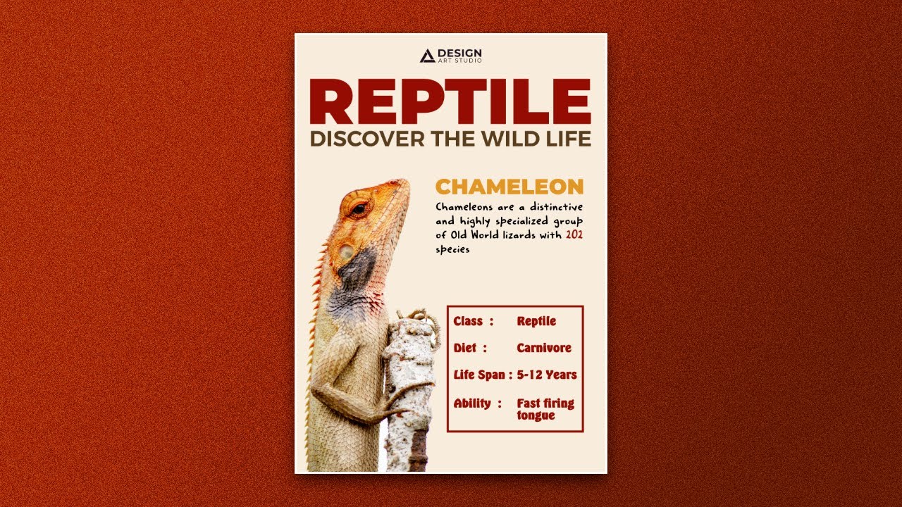 Reptile Wildlife Poster Design in Affinity Publisher - YouTube