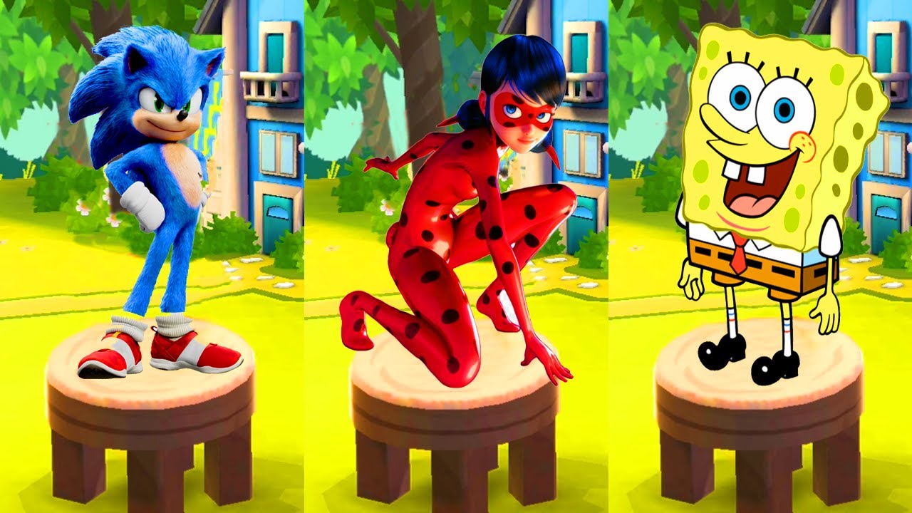 Sonic Dash vs Spongebob Sponge Run vs Miraculous Ladybug | Sonic vs All ...