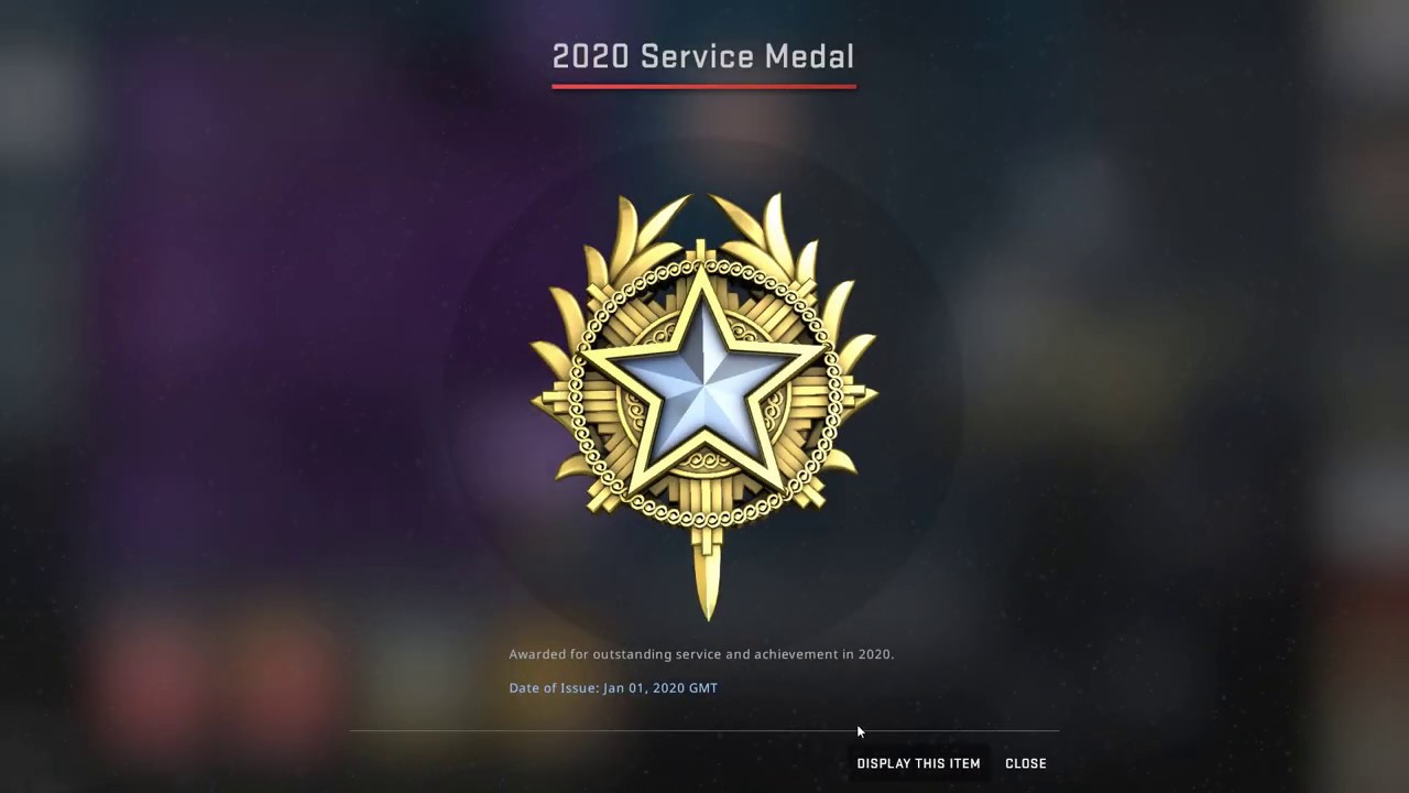 Acquiring CS:GO Service Medal 2020 | Tier 1 | January 1st 2020 - YouTube