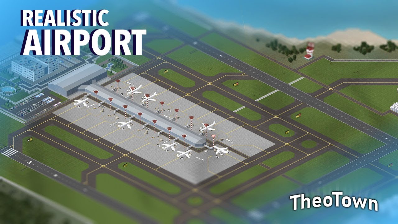 Realistic Airport in Theotown - timelapse - YouTube