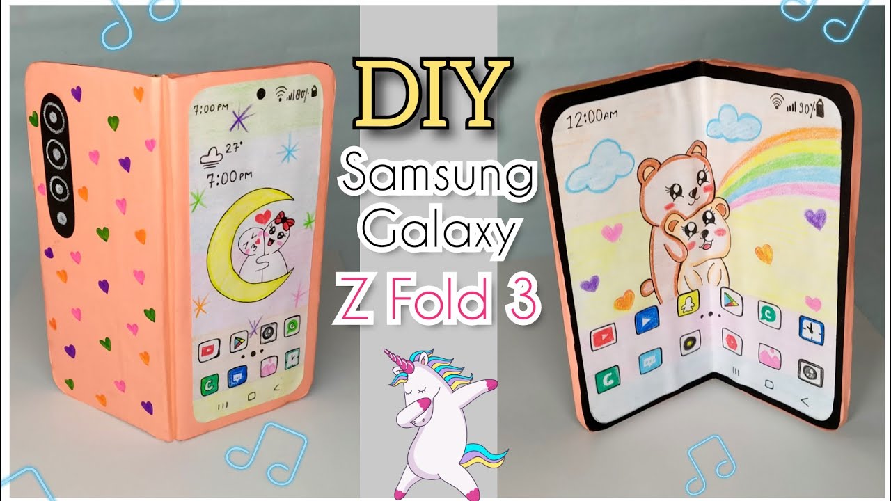 DIY Samsung Galaxy Z fold 3/How to make Samsung Galaxy Z fold 3 with ...