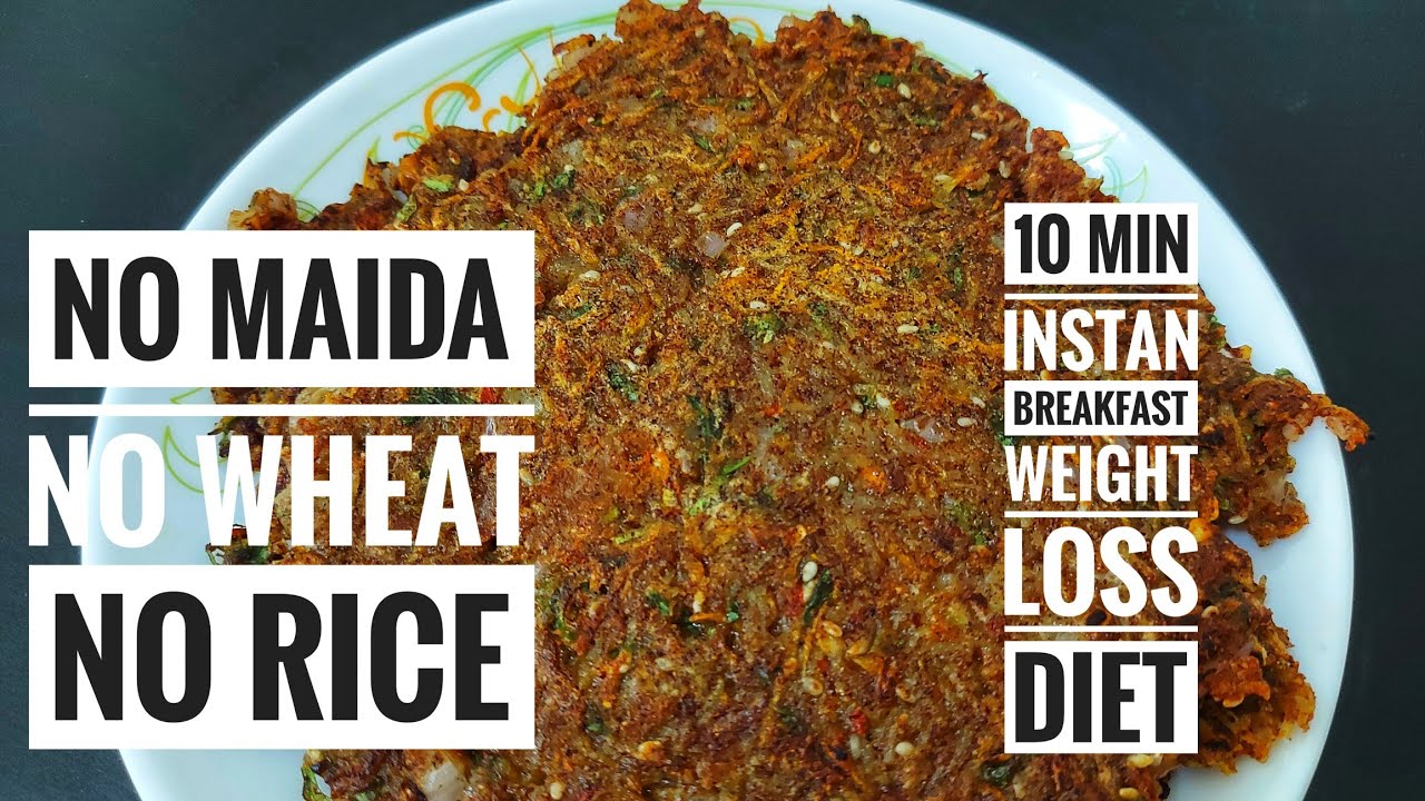 10 minutes Instant breakfast -Weightloss, Diet -. No maida No wheat ...