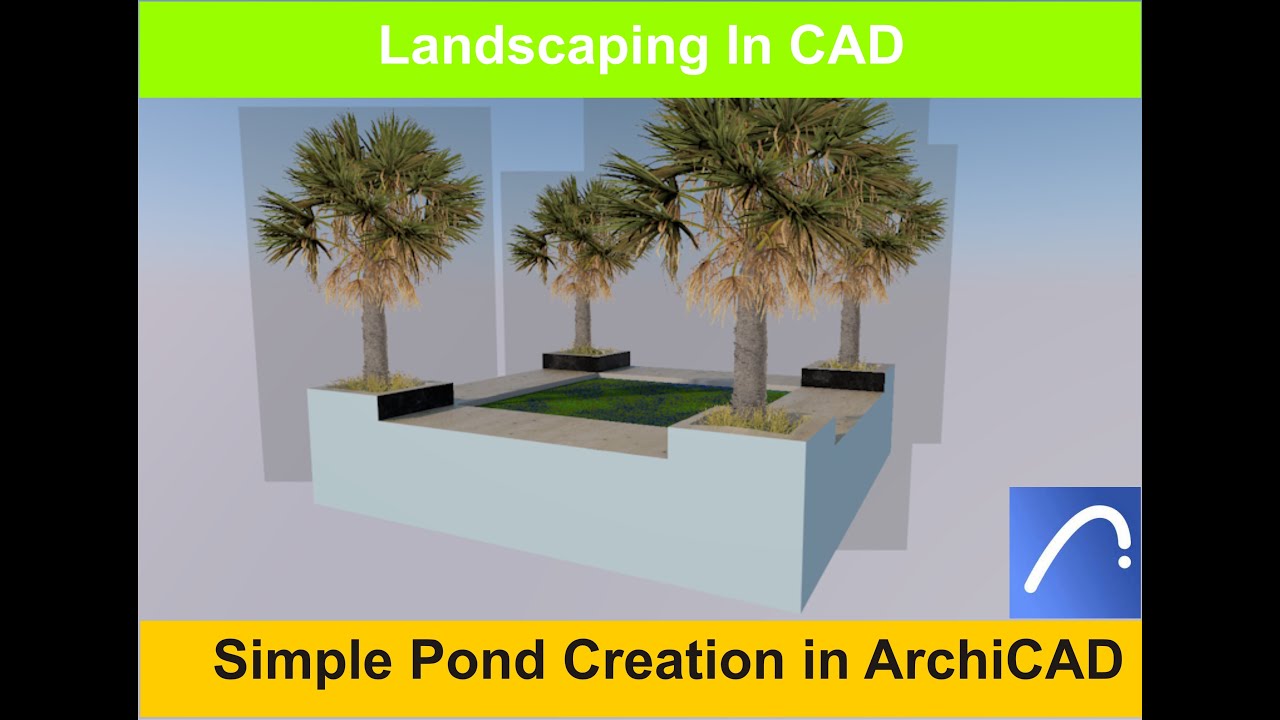 Landscaping in CAD - Simple Pond Creation in ArchiCAD Using Morph - YouTube