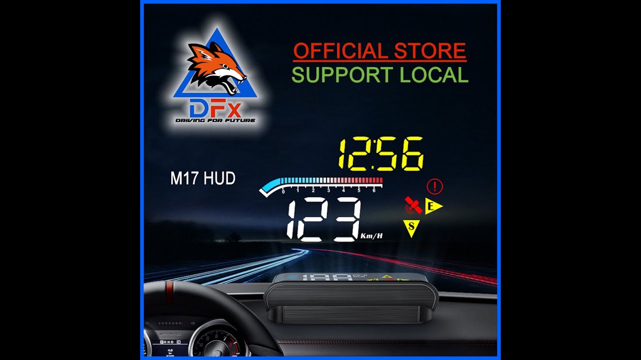 DFx M17 HUD Speedometer Dual System OBD2 And GPS (via USB) - YouTube
