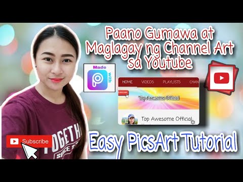 How to Create and put Channel Art on Youtube Channel | Easy PicsArt ...