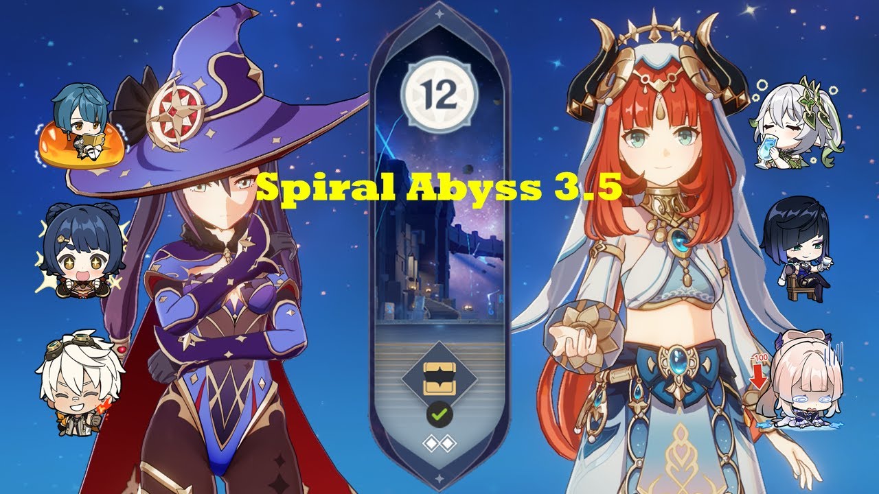 Mona National & Nilou Bloom | Spiral Abyss 3.5 Floor 12 (9*) | Genshin ...