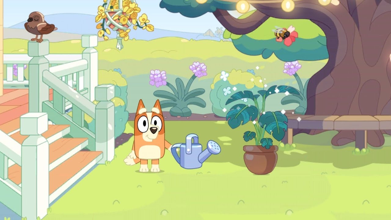 Bluey: Bingo's Waters the Backyard Garden || Gameplay - YouTube