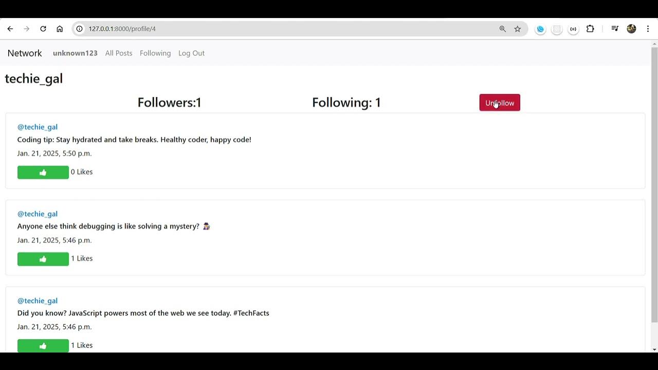 CS50 Web Development Using Python and JavaScript Project--4 : Network - YouTube