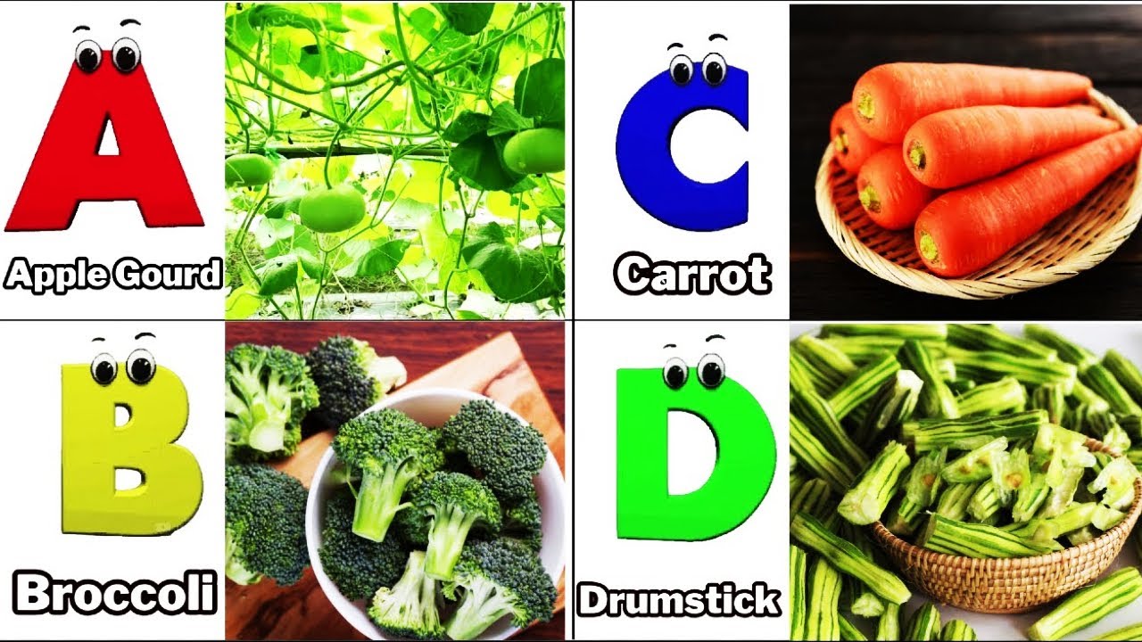 ABC Vegetables Song | Alphabets Kids song | Learn #alphabet and # ...