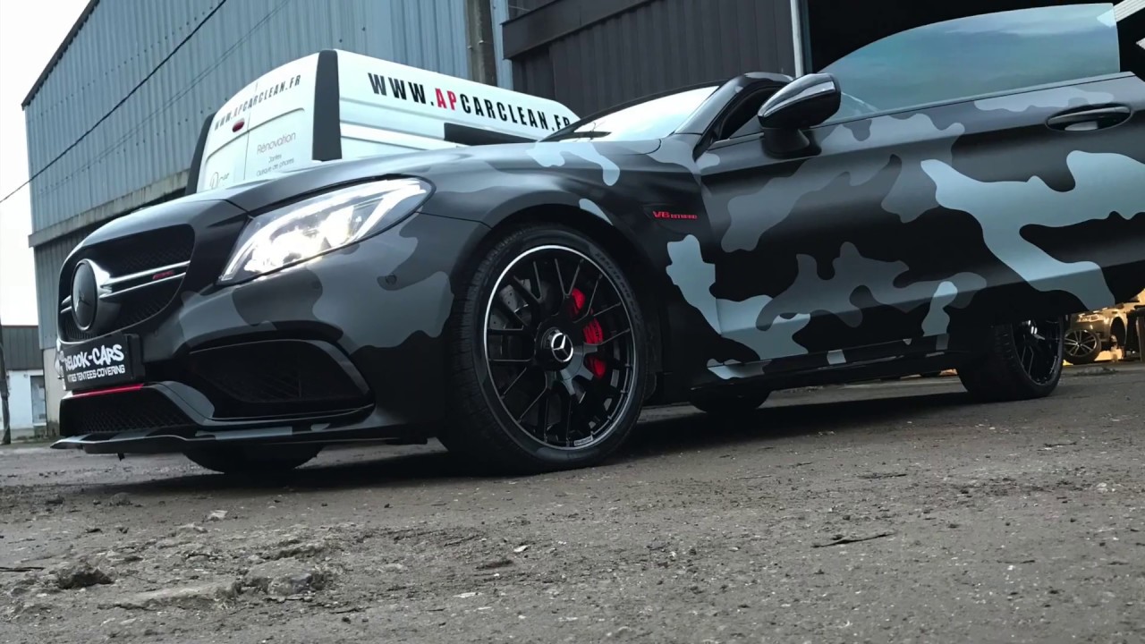 MERCEDES BENZ C63S AMG car wrap total covering RELOOK-CARS Camo style ...