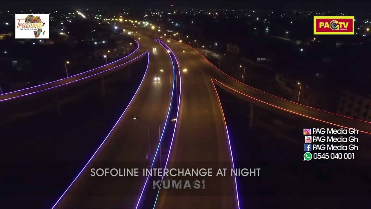 Watch! A Night Scene of Kumasi Sofoline Interchange - YouTube